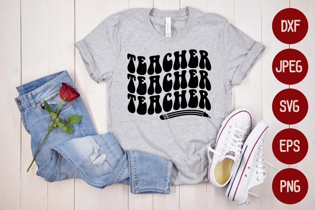 Teacher Svg, Back to School Svg, Happy Teacher Svg, Smile, Teaching ...