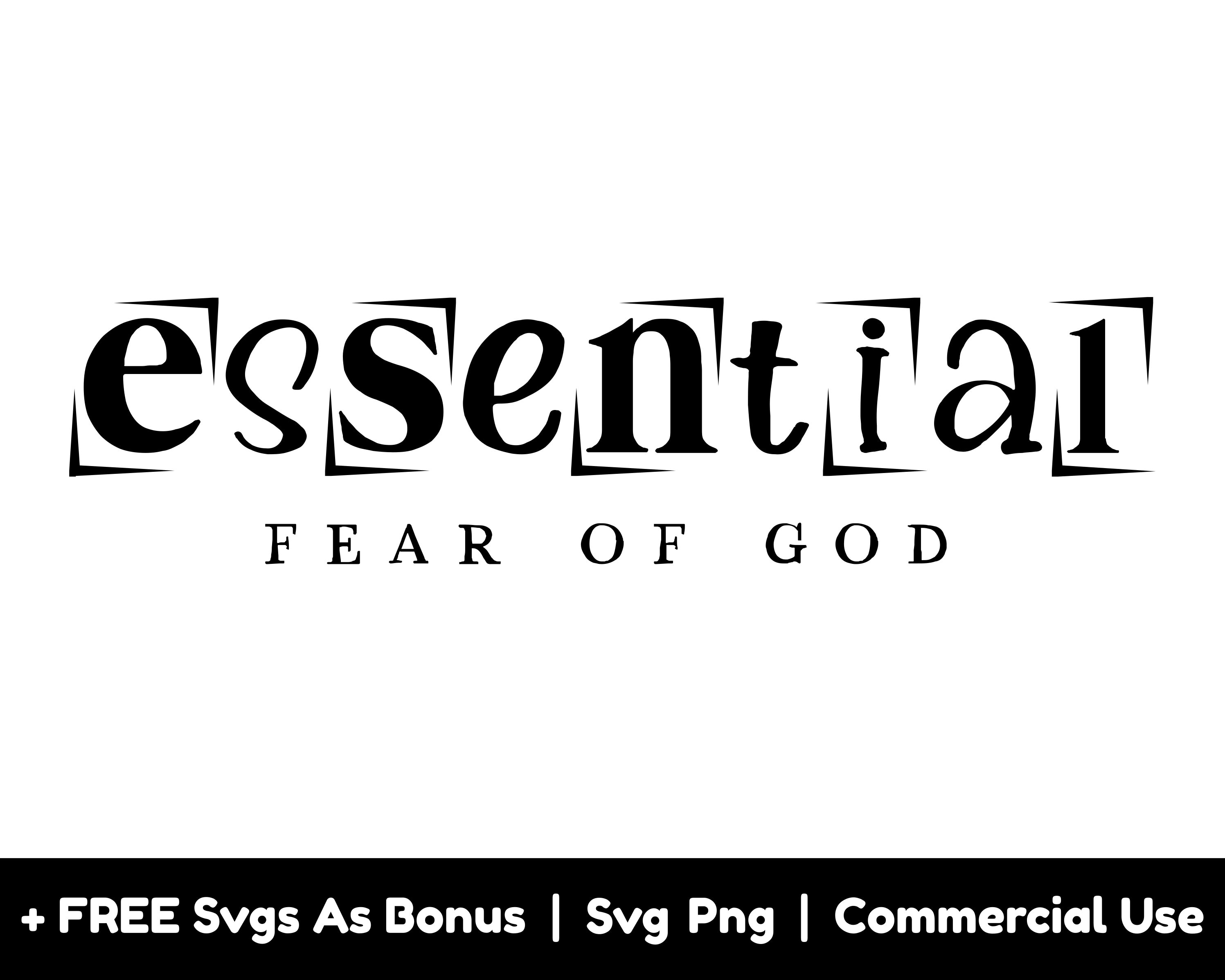 Essential, Fear of God Svg Png Files, Religious Hoodie Design Svg ...