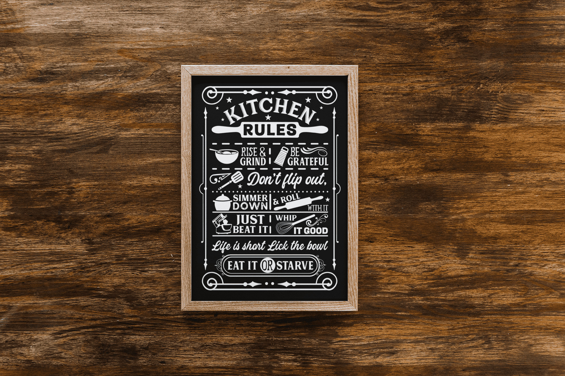 Kitchen Rules Svg Png Files Funny Kitchen Svg Poster Svg - Etsy Australia