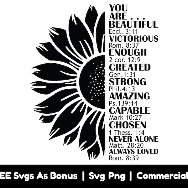 You Are Beautiful Bible Verse Svg - Etsy