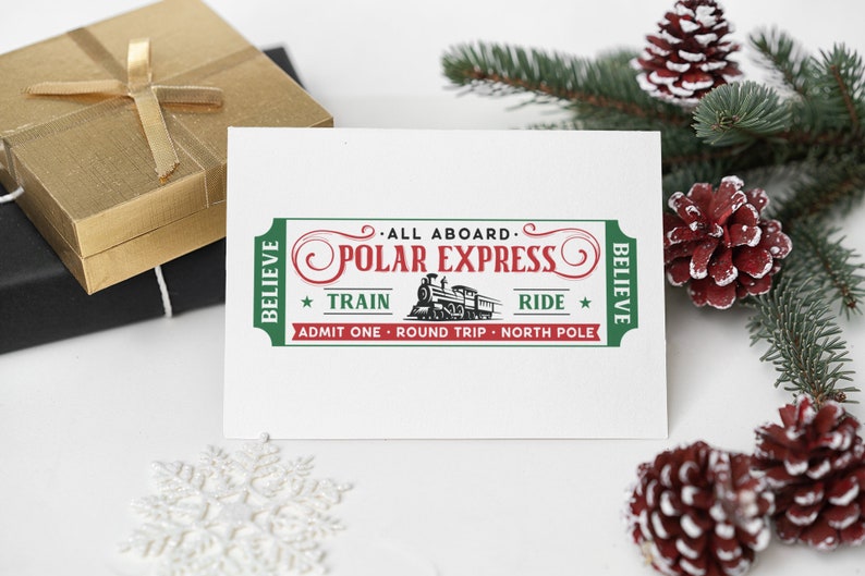 Polar Express Ticket Svg Png Files Train Svg Holiday Svg - Etsy