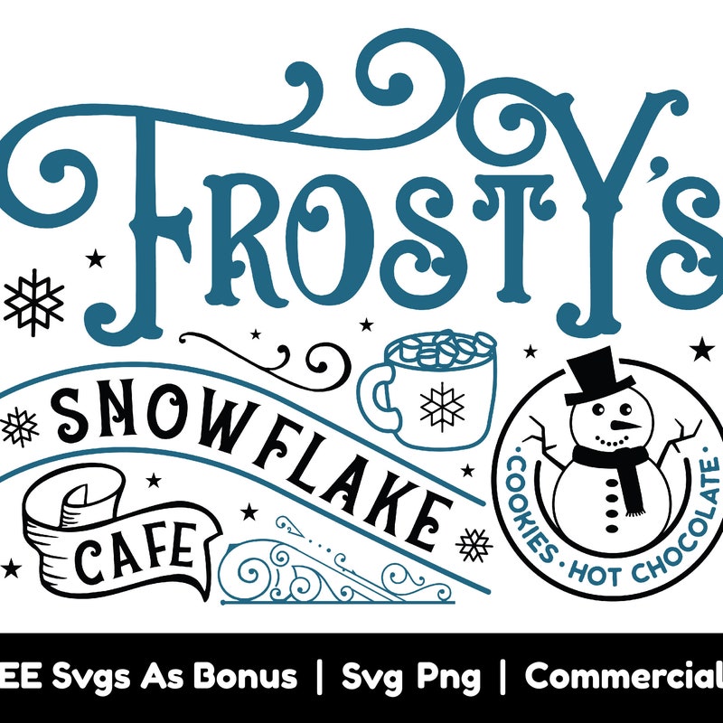 Frosty Snowman Clip Art - Etsy