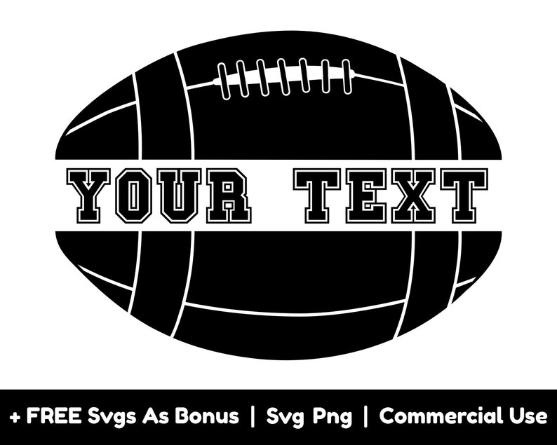 Football Ball Split Text Frame Svg Png Files Sport Svg - Etsy