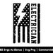 Electrician Sign Svg Png Files, American Distressed, Grunge Flag Svg ...
