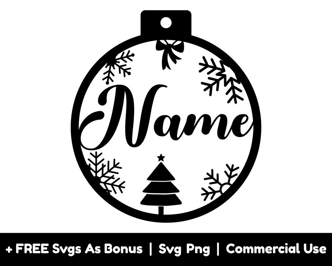 Christmas Bell Custom Name Svg Png Files, Decoration Svg, Holiday Svg ...