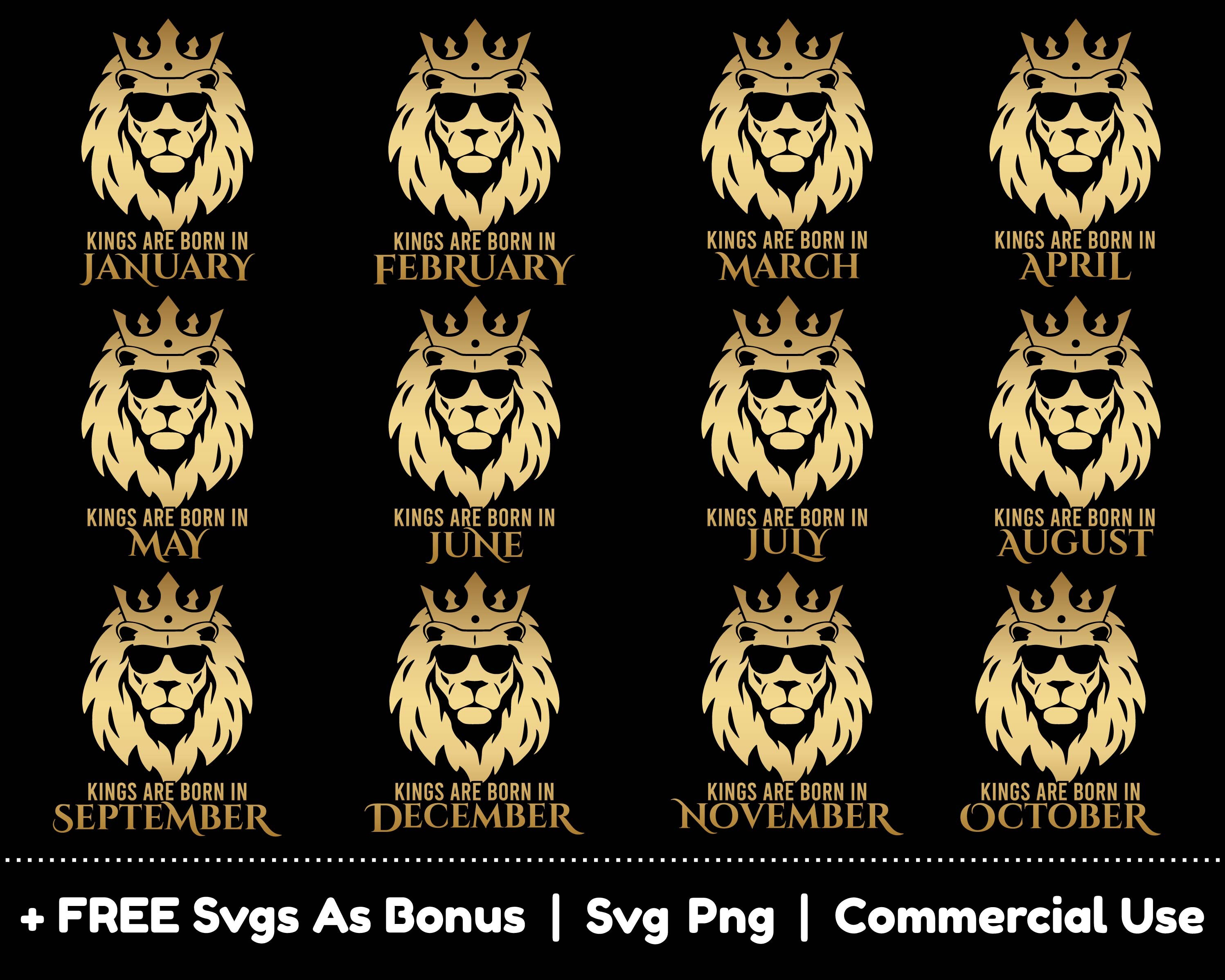 Kings Are Born in April Svg Png Files, Bundle Svg, Shirt Design Svg ...