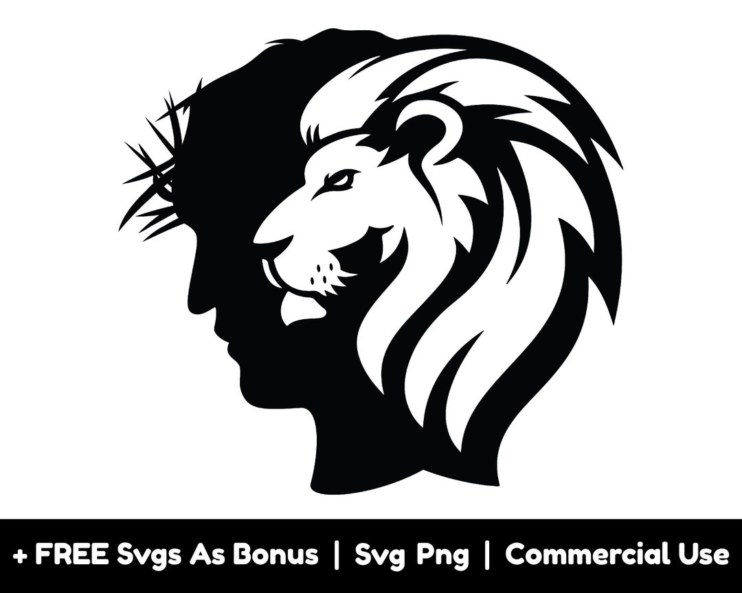Christ Lion Head Svg Png Files, Christian Svg, Lion of Judah Svg, Jesus ...