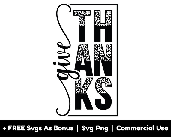 Give Thanks Svg Png Files Frame Svg Autumn Svg Fall Svg - Etsy