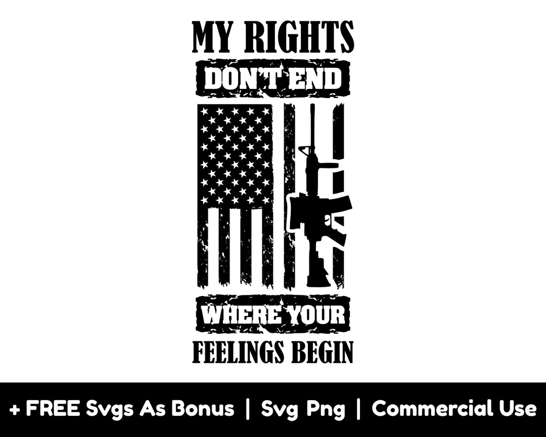 My Rights Don't End Svg Png Files, Where Your Feelings Begin Svg, 2nd ...