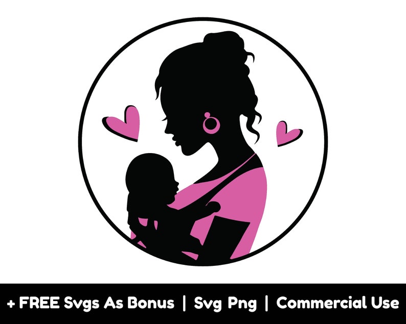 Mom and Baby Svg Png Files Mom Life Svg Mother's Day - Etsy