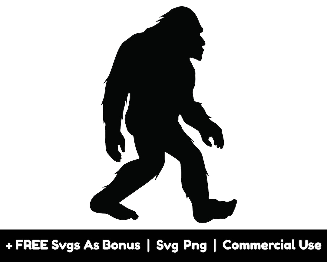 Bigfoot Walking Svg Png Files, Sasquatch Silhouette Svg, Sibling Svg ...