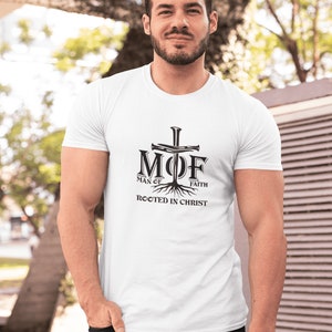 Man of Faith Svg Png Files, Rooted in Christ Svg, MOF Svg, Cross Svg ...