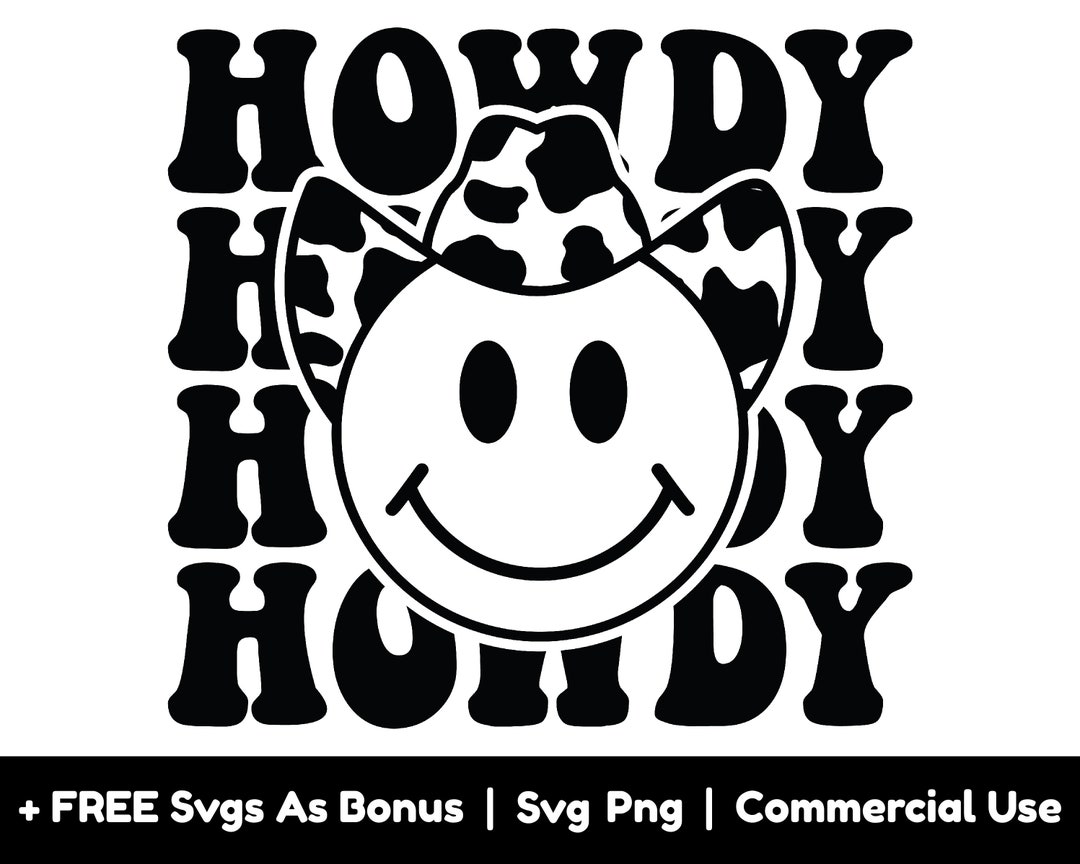 Howdy Svg Png Files, Stacked Text Svg, Cowgirl/ Boy Svg, Western Svg ...