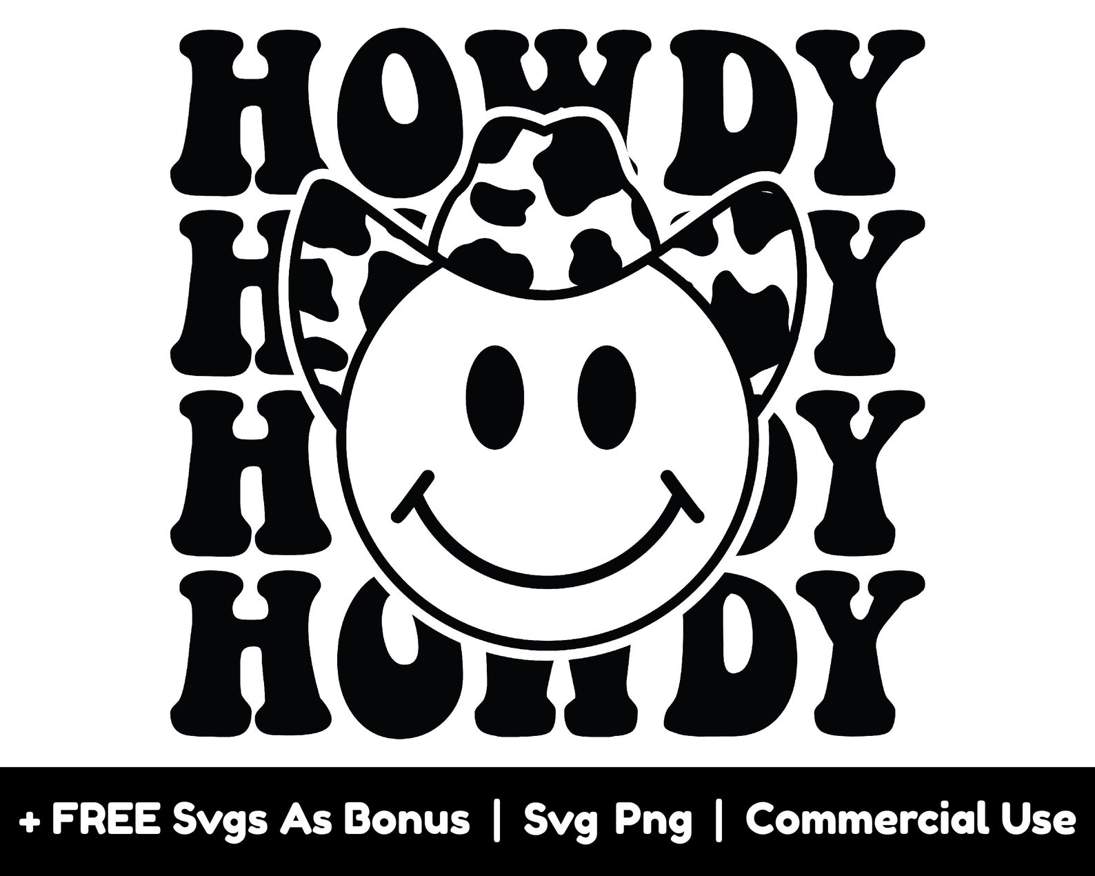 Howdy Svg Png Files Stacked Text Svg Cowgirl/ Boy Svg - Etsy