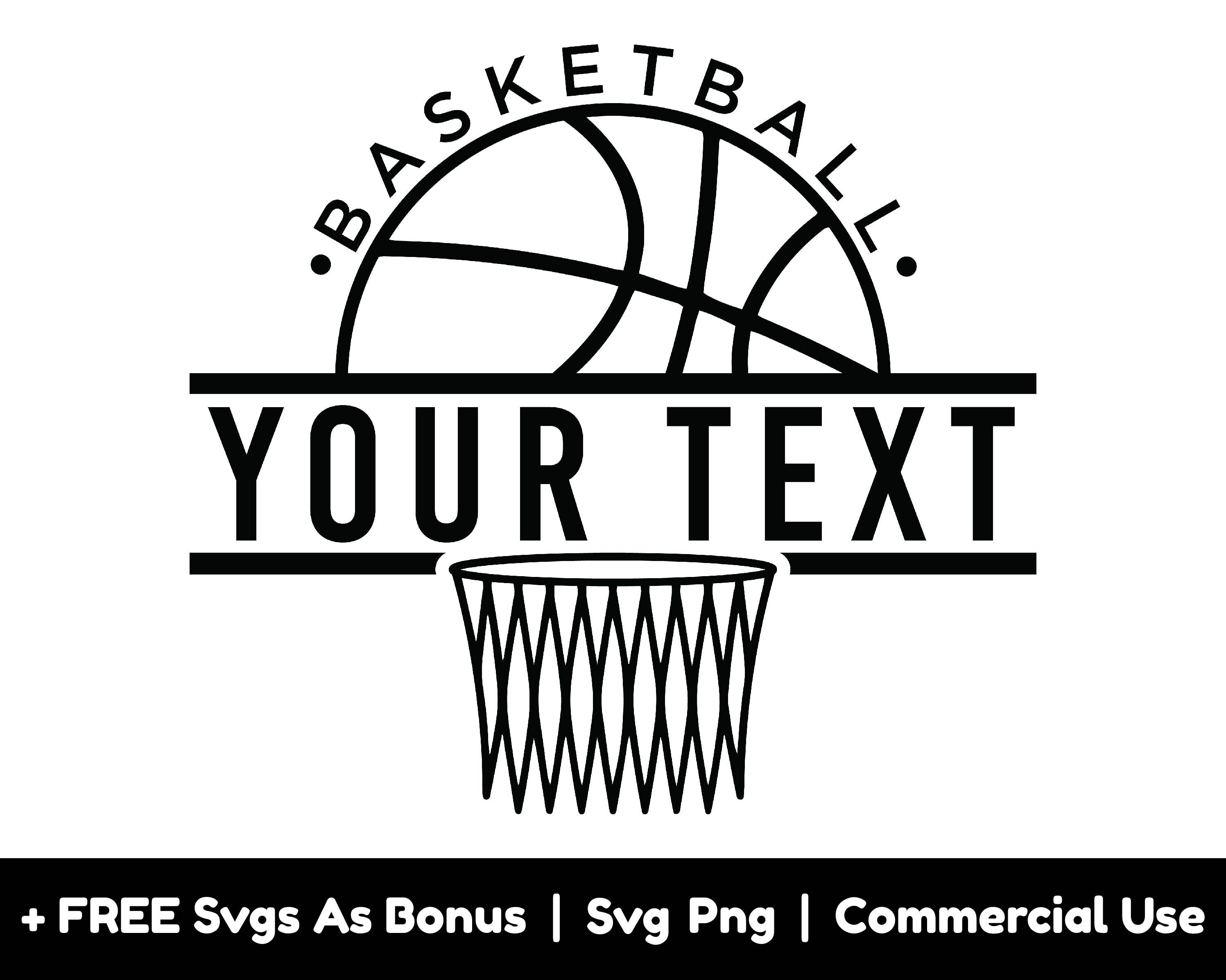 Basketball Split Name Clipart Image Svg Png Files Basketball - Etsy