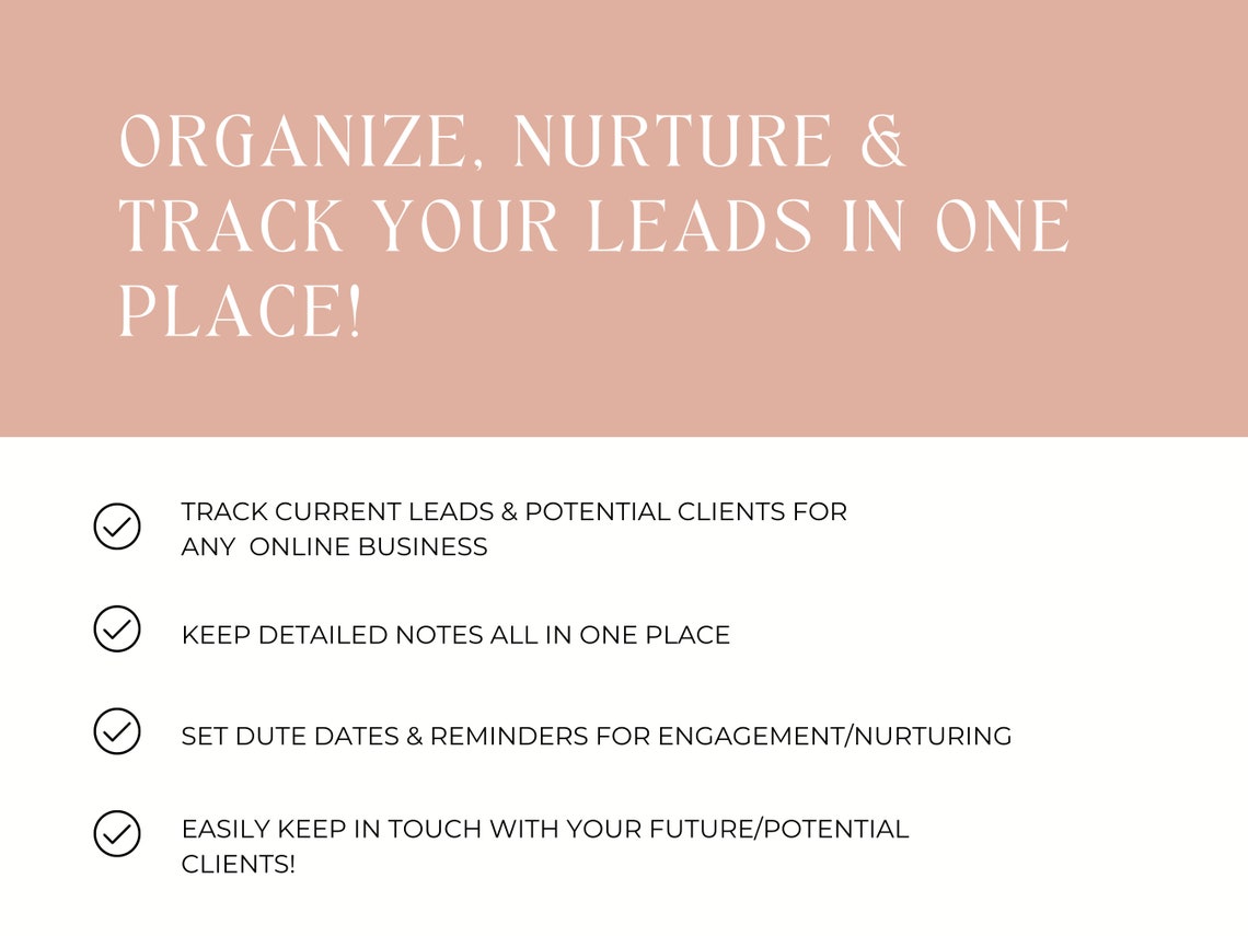 Lead Generation Tracker Client Tracker Client Relationship Management ...
