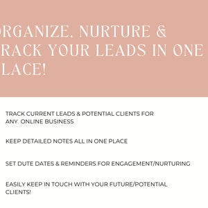 Lead Generation Tracker | Client Tracker | Client Relationship ...