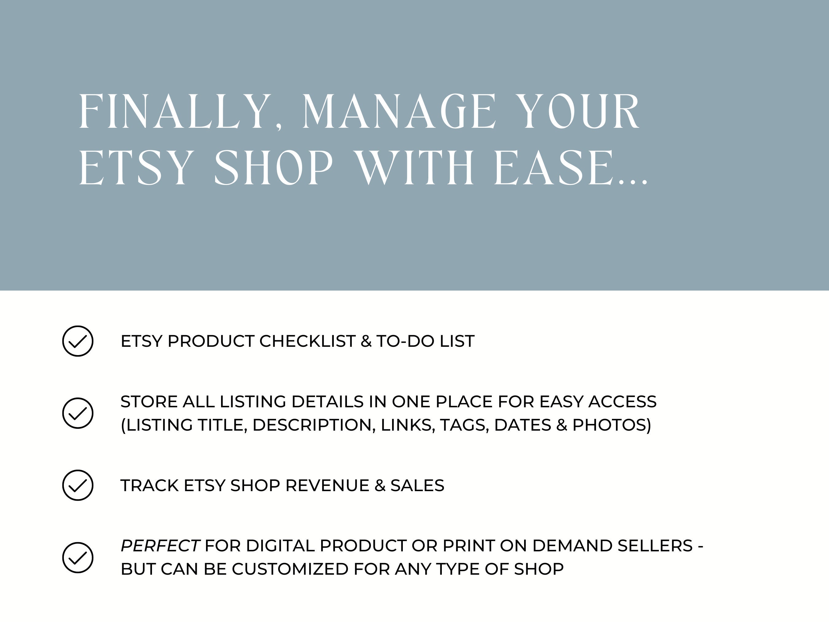 Etsy Shop Planner: Clickup Template for Digital Sellers - Etsy