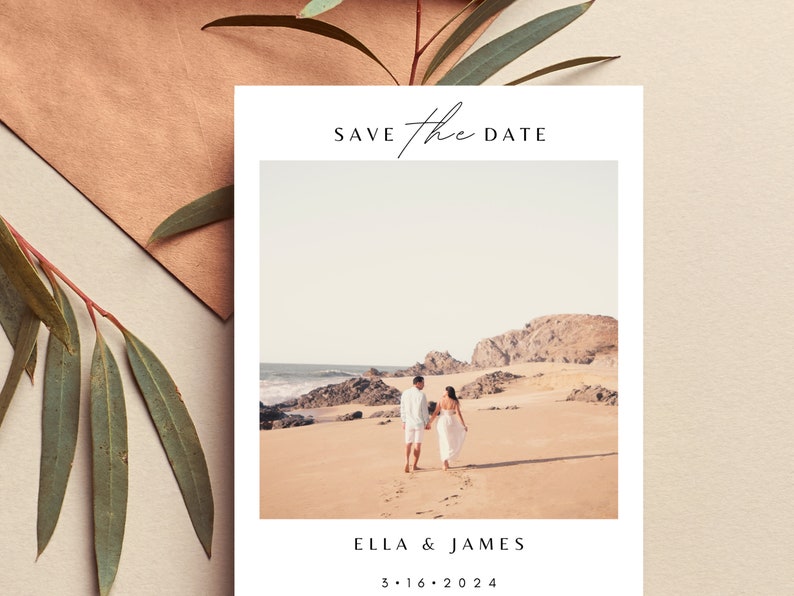 Save the Date Template Minimalist Save the Date Polaroid Save the Date ...