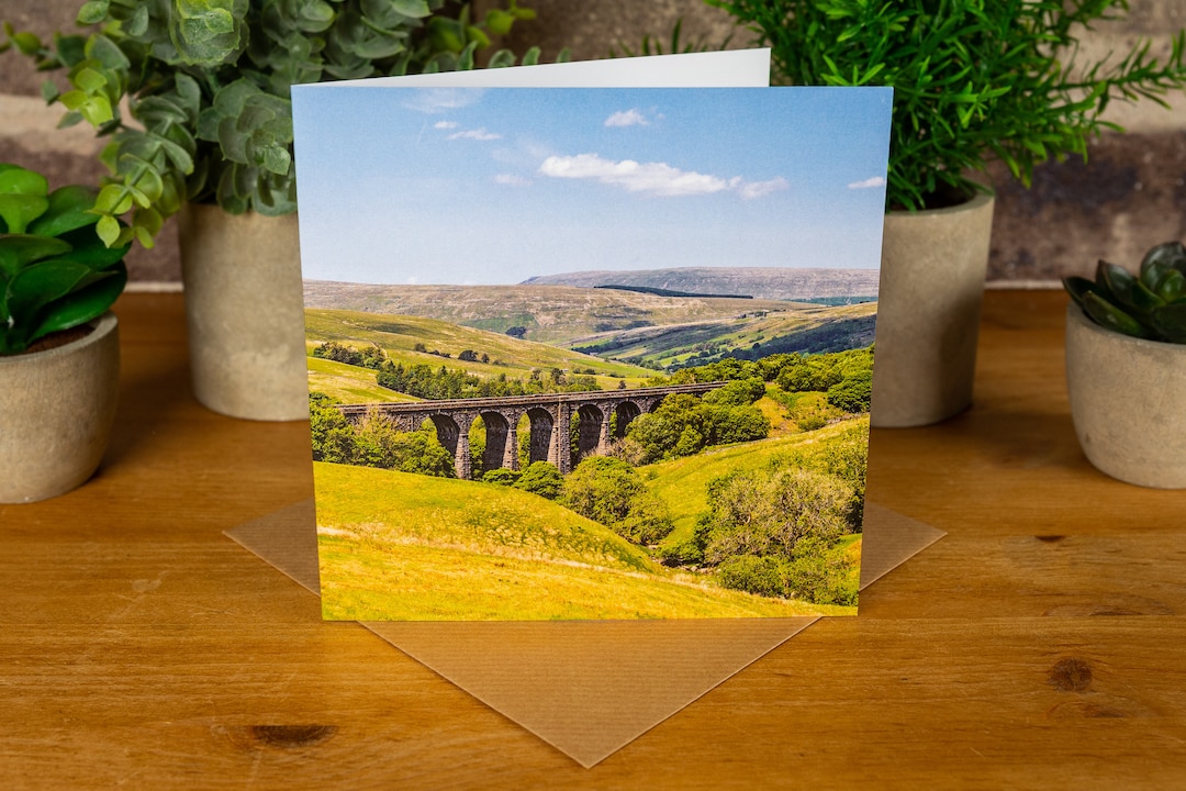 Dent Head Viaduct Greetings Card settle & Carlisle Railway Bridge Train ...