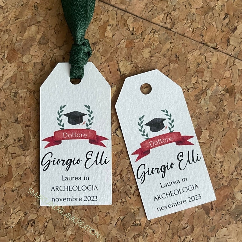 TAG Bomboniera Laurea - bomboniera fai da te - TAG personalizzata ...