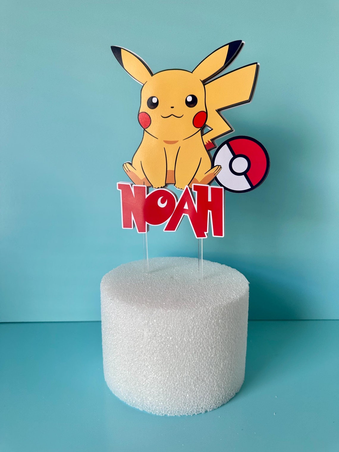 Pikachu Cake Topper L Custom Cake Topper | Birthday Party Decor | Cake ...