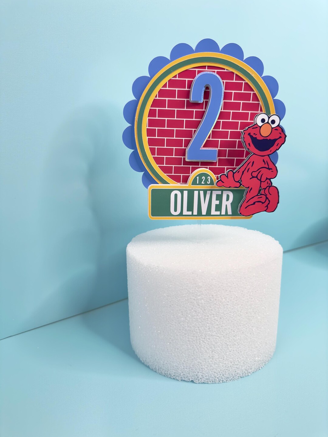 Custom Elmo Birthday Cake Topper | Personalized Party Decor - Etsy