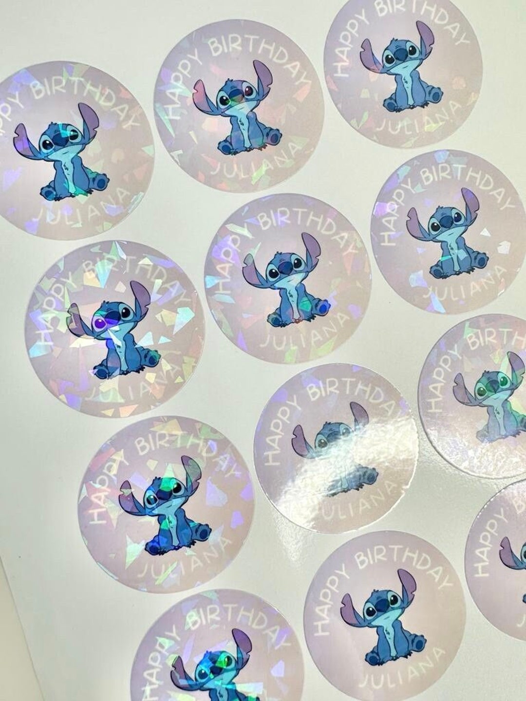 Custom Stitch Birthday Stickers | Party Favors - Etsy