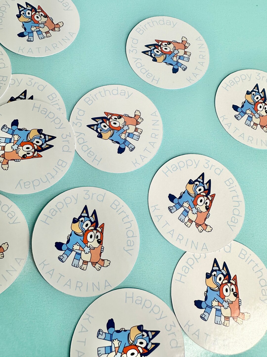 Custom Stickers | Bluey Birthday Party Favor - Etsy