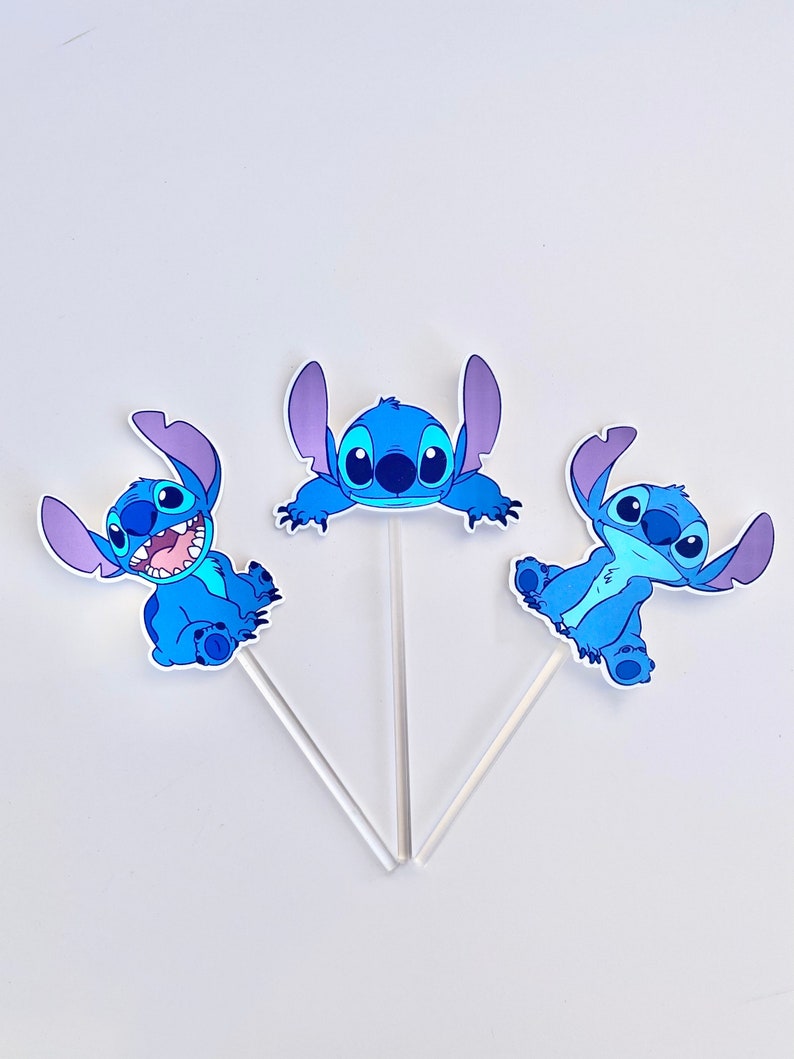 Stitch Cupcake Toppers | Lilo & Stitch Birthday Party Decor - Etsy