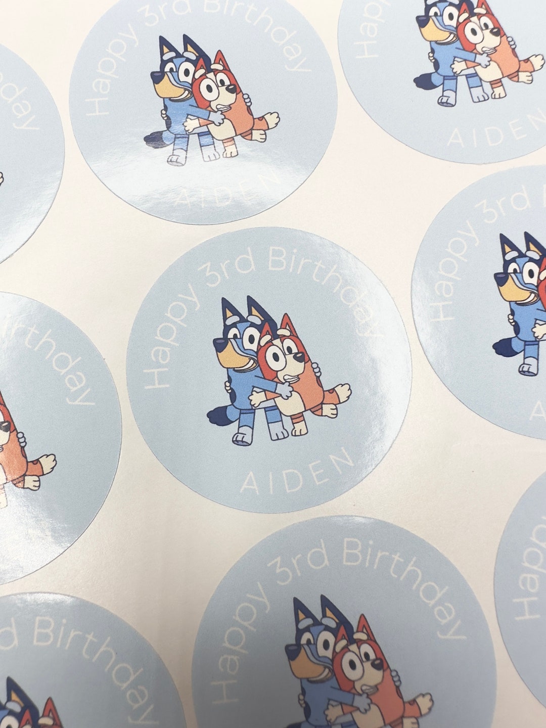 Custom Stickers | Bluey Birthday Party Favor - Etsy