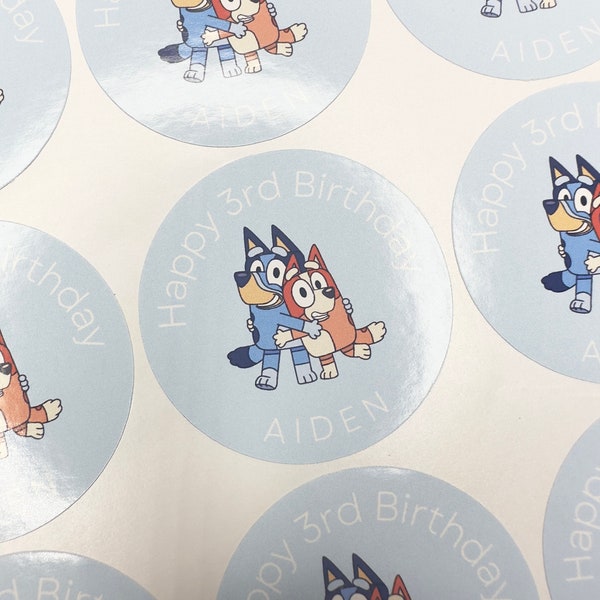 Bluey Stickers Happy Birthday - Etsy