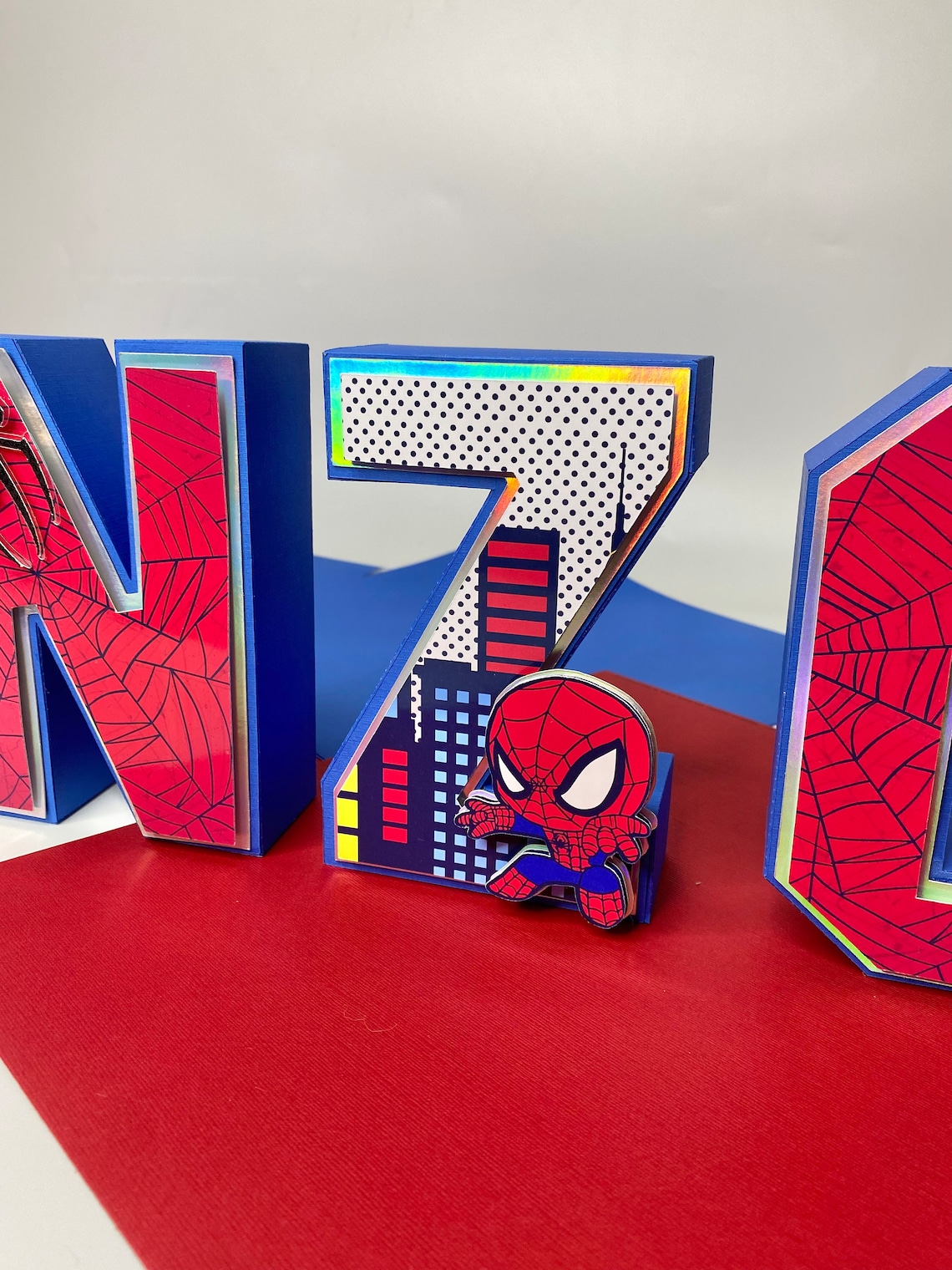 SPIDEY 3D Letters Spidey and Birthday Party Spider-man Birthday Spidey ...
