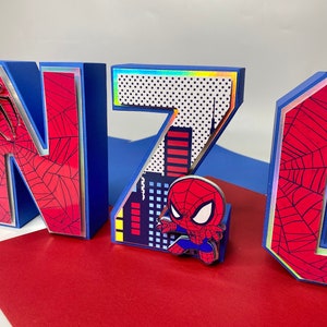 SPIDEY 3D Letters | Spidey and Birthday Party | Spider-man Birthday ...