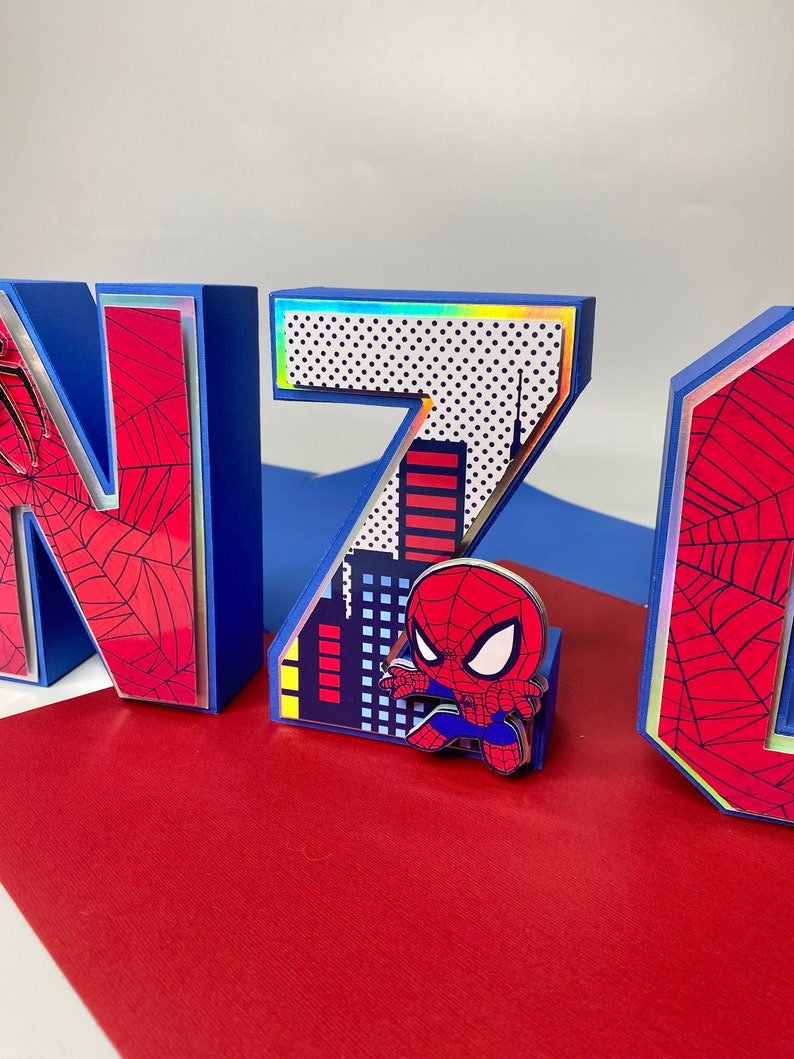 SPIDEY 3D Letters | Spidey and Birthday Party | Spider-man Birthday ...
