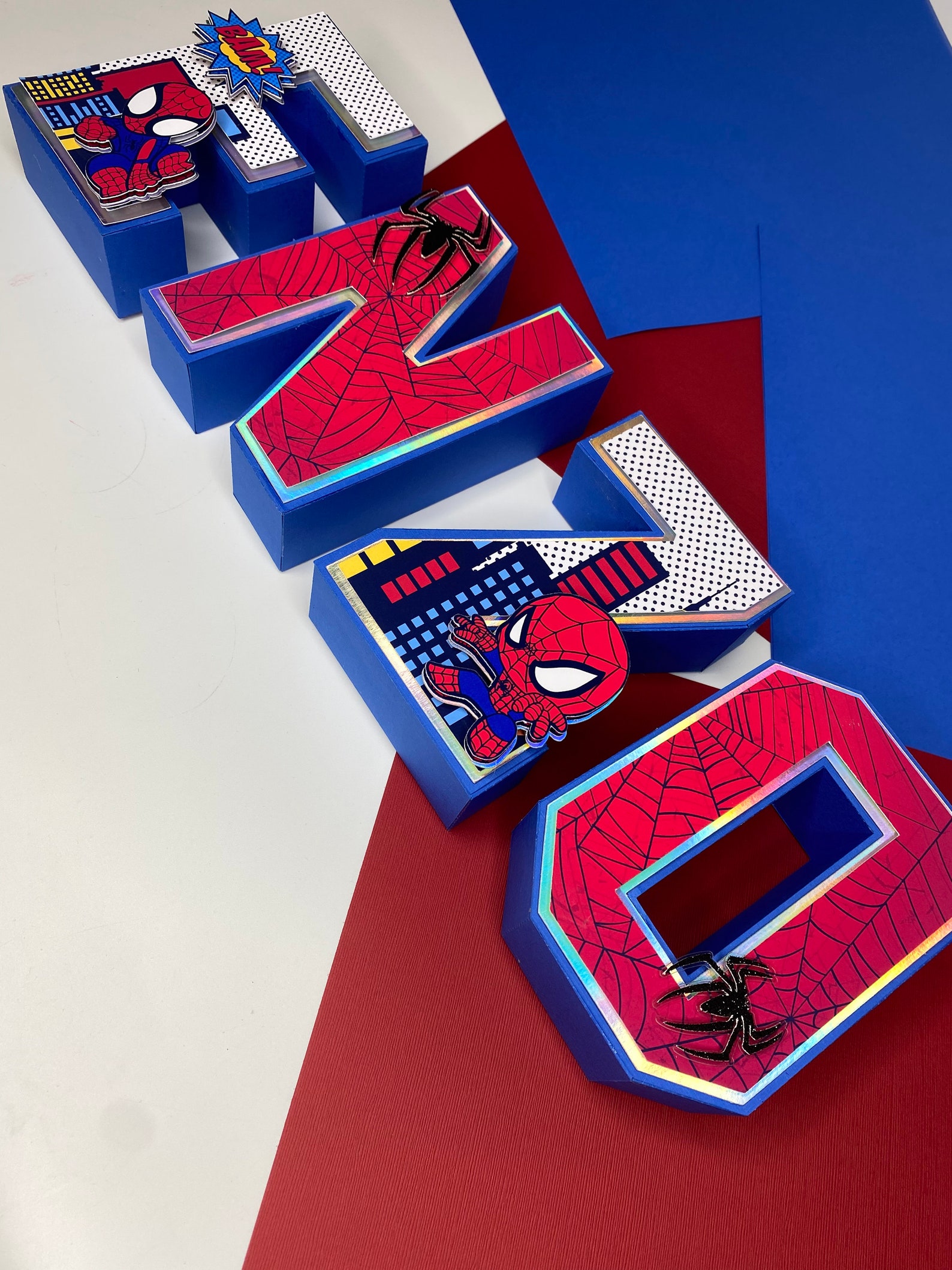 SPIDEY 3D Letters | Spidey and Birthday Party | Spider-man Birthday ...