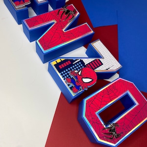 SPIDEY 3D Letters | Spidey and Birthday Party | Spider-man Birthday ...