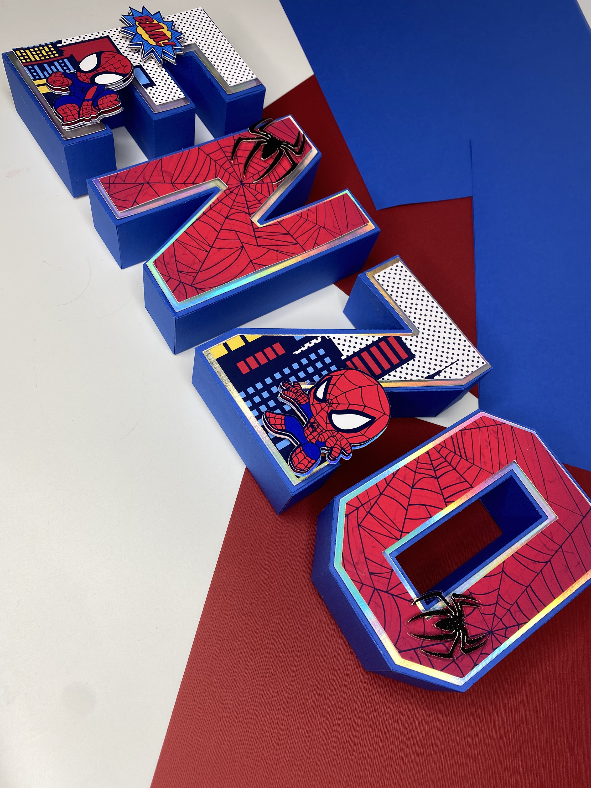 SPIDEY 3D Letters | Spidey and Birthday Party | Spider-man Birthday ...