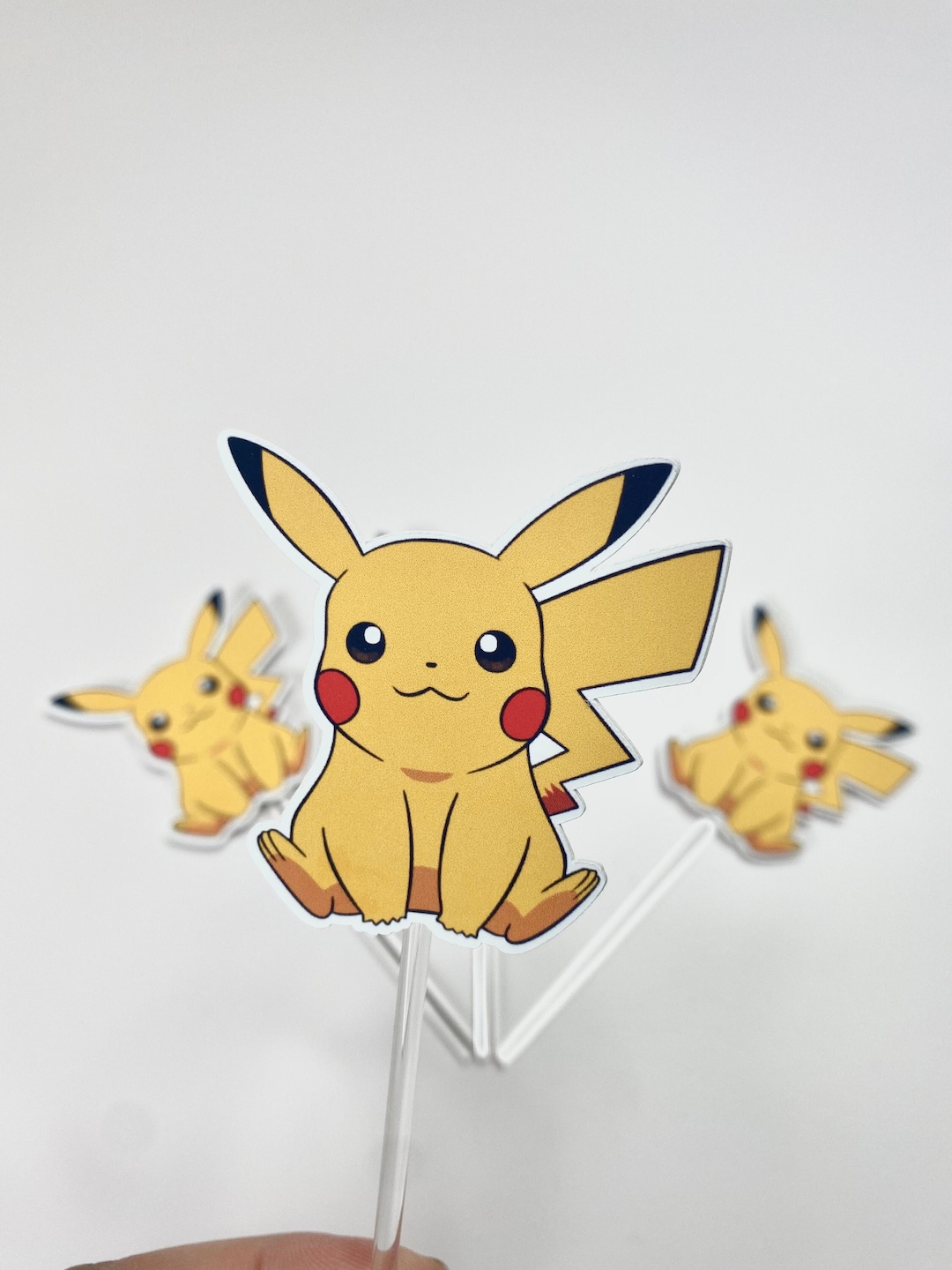 Pikachu Cupcake Topper | Pokemon Birthday | Pikachu Birthday Party - Etsy