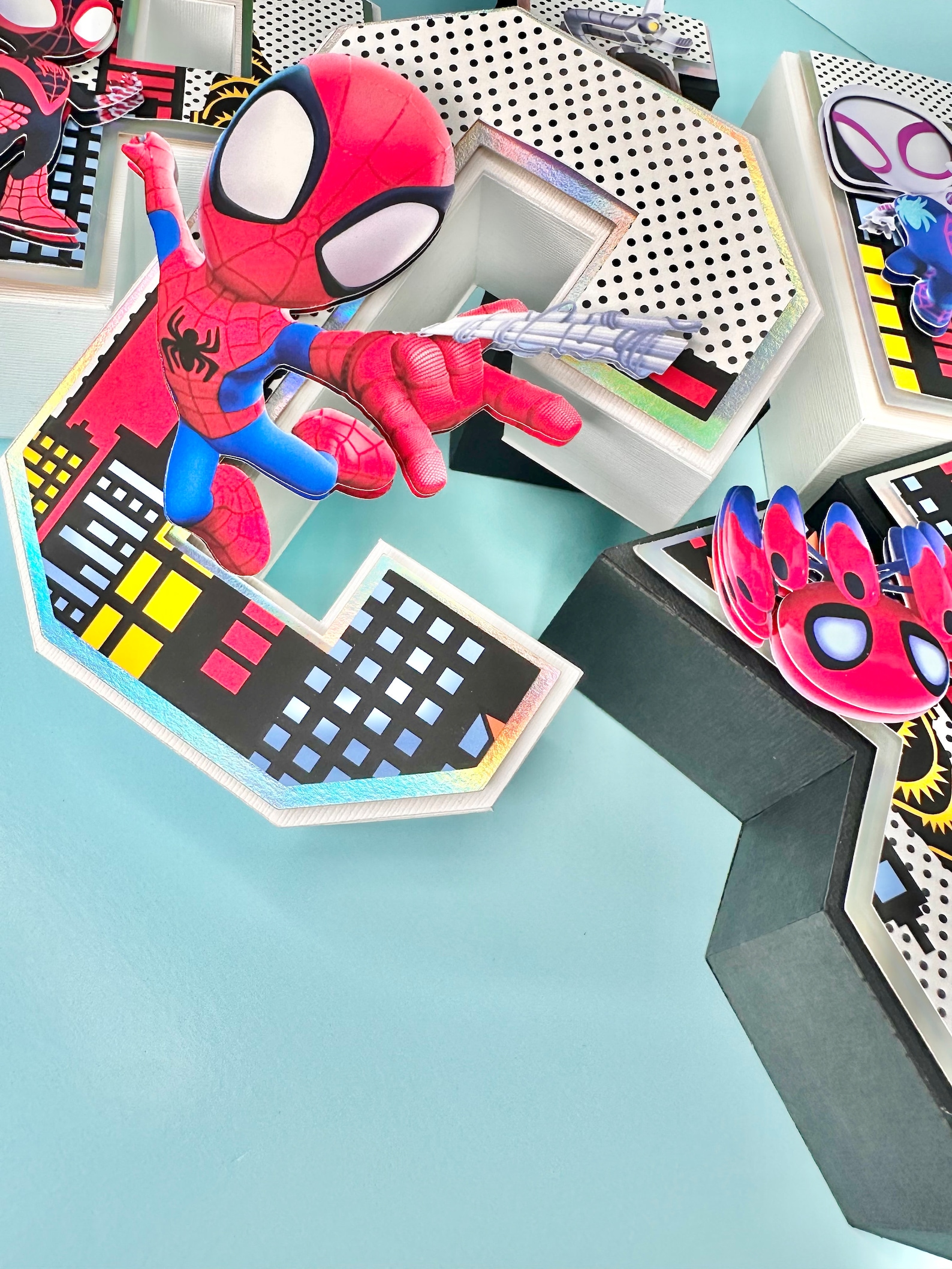 SPIDEY and His Friends 3D Letters | Spidey and His Friends Birthday ...