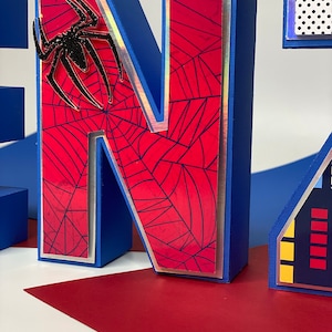 SPIDEY 3D Letters | Spidey and Birthday Party | Spider-man Birthday ...