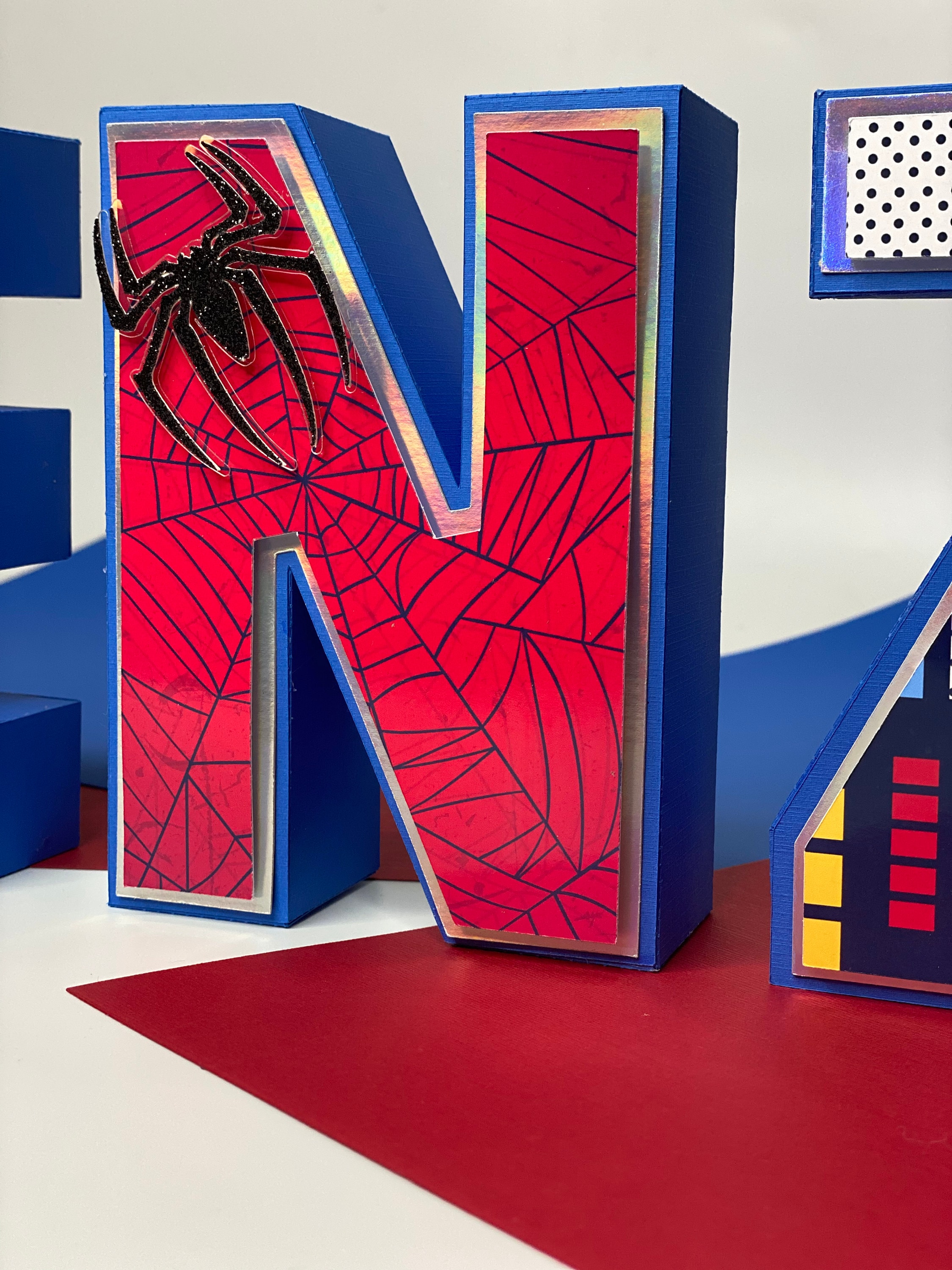 SPIDEY 3D Letters Spidey and Birthday Party Spider-man Birthday Spidey ...