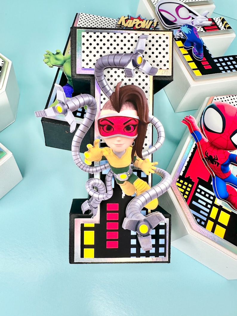 SPIDEY and His Friends 3D Letters | Spidey and His Friends Birthday ...
