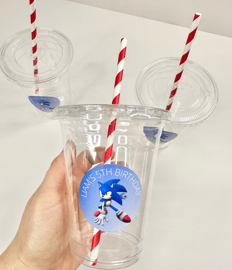 Custom Party Cup | Sonic Birthday Cup - Etsy