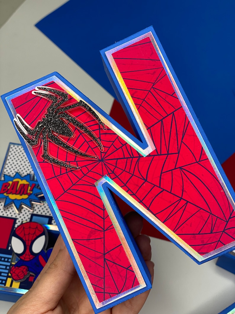 SPIDEY 3D Letters | Spidey and Birthday Party | Spider-man Birthday ...