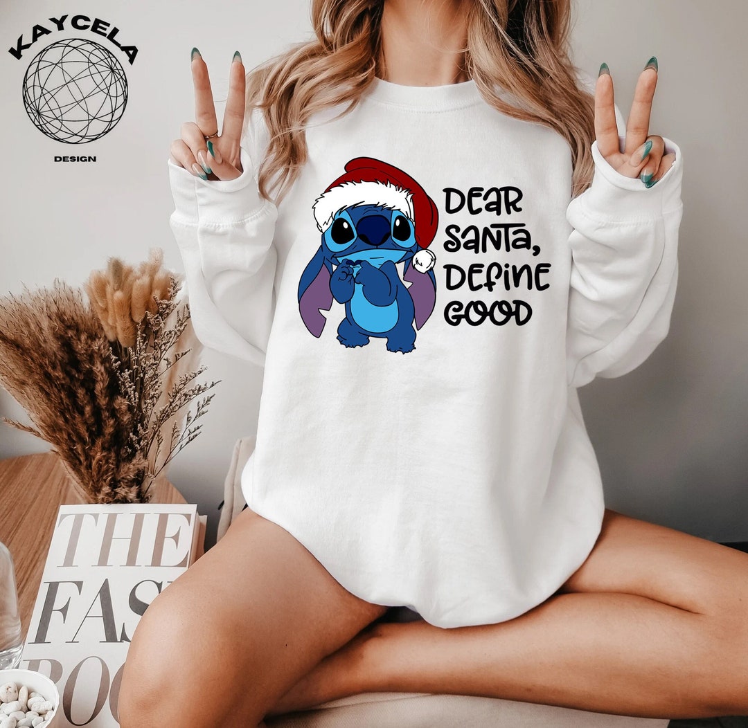 Stitch Dear Santa Define Good Shirt Disney Christmas Shirt - Etsy