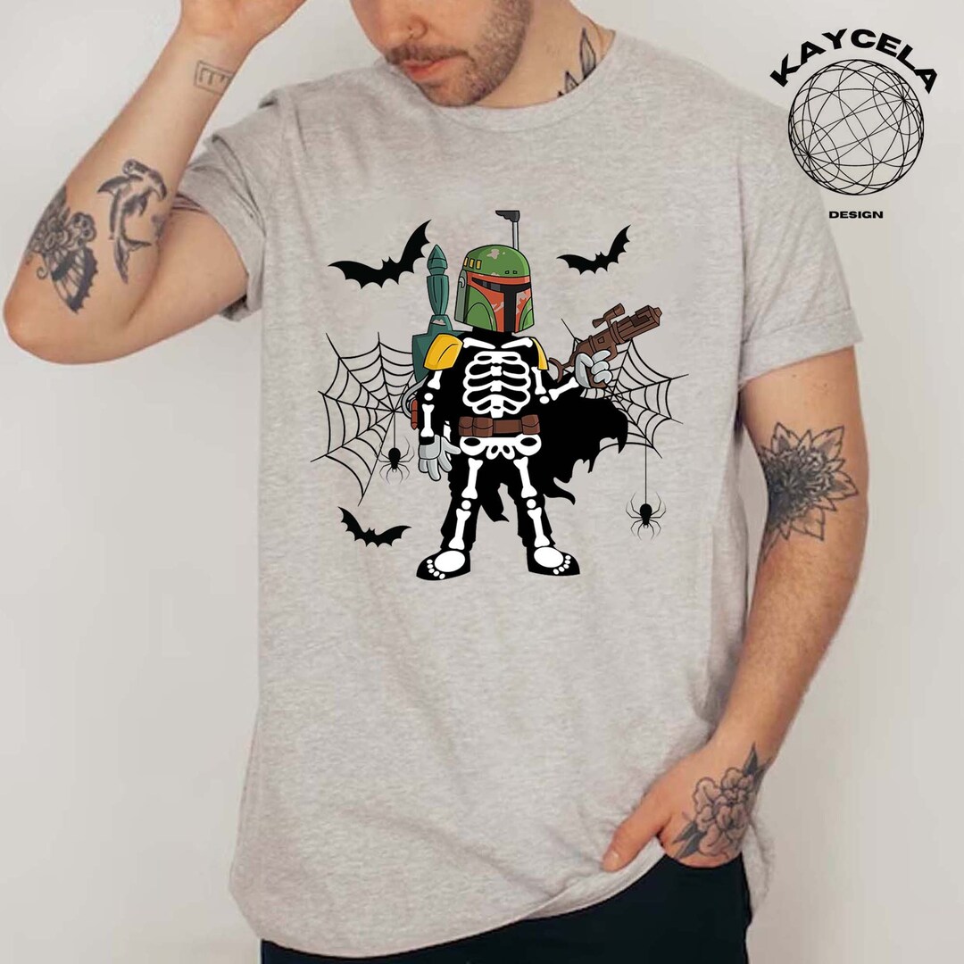 Mandalorian Skeleton Shirt, Star Wars Shirt, Disney Halloween Shirt ...