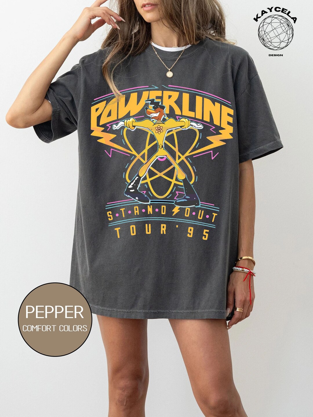 Retro Disney Goofy Powerline Stand Out Tour 95 Shirt, Max Goofy Roxanne ...