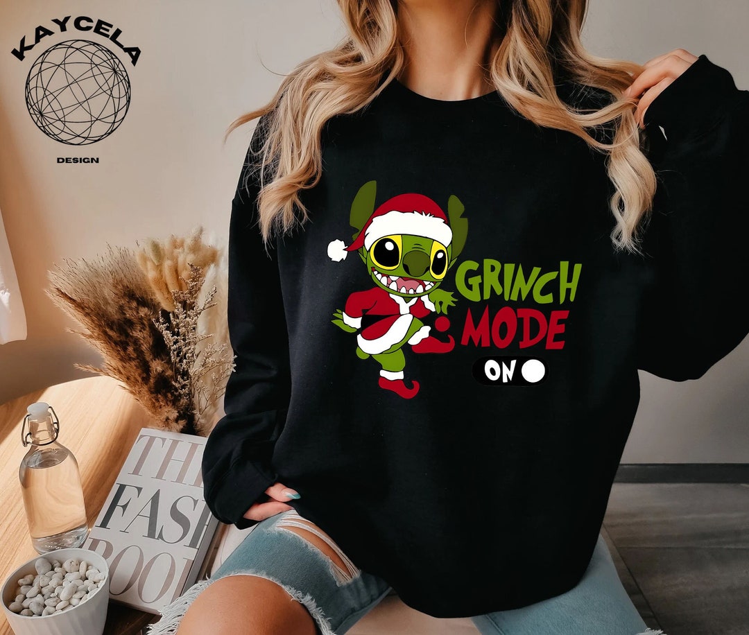 Stitch Grinch Mode on Shirt Grinch Mode on Christmas Shirt - Etsy