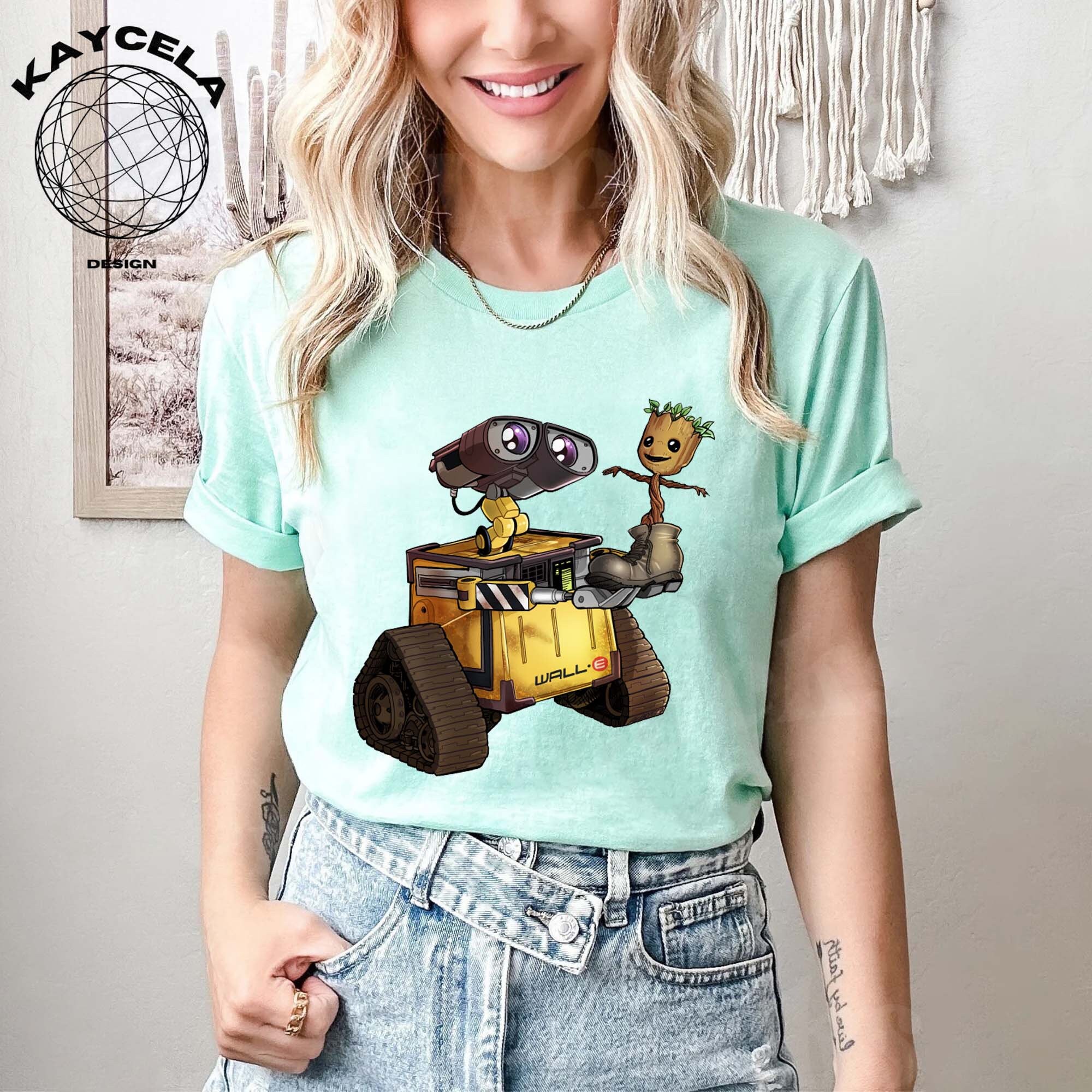 Cute Wall-e and Baby Groot Shirt, Disney Pixar Wall-e, Groot Shirt ...